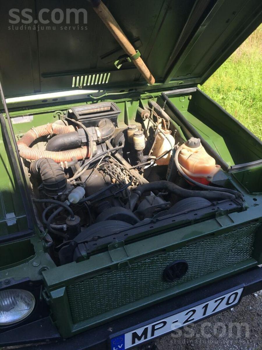 Green Volkswagen Iltis 1979 in Ventspils, with an engine capacity of 1.60 L and mileage of 20 thousand km for 6700 €, photo 3 on AUTOMOTO.COM.LV