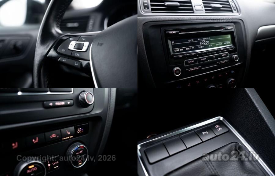 Black Volkswagen Jetta 2015 in Tallinn, with an engine capacity of 1.20 L and mileage of 173 thousand km for 5999 €, photo 15 on AUTOMOTO.COM.LV