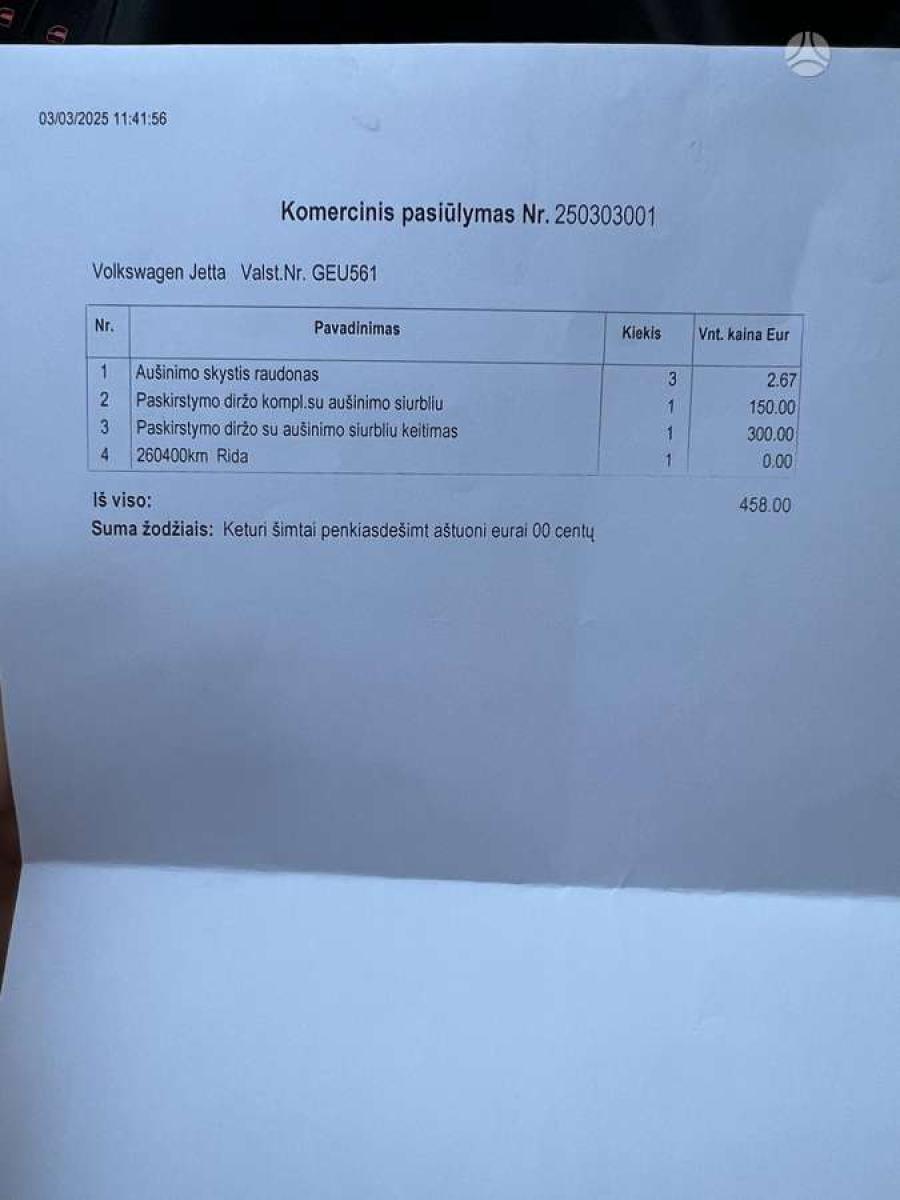 Коричневый Фольксваген Джетта 2012 в Вильнюс, объемом двигателя 1.60 л и пробегом 270 тыс. км за 2800 €, фото 18 на AUTOMOTO.COM.LV