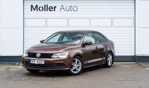 Brown Volkswagen Jetta 2017 in Riga, with an engine capacity of 1.40 L and mileage of 93 thousand km for 9550 €, photo 1 on AUTOMOTO.COM.LV