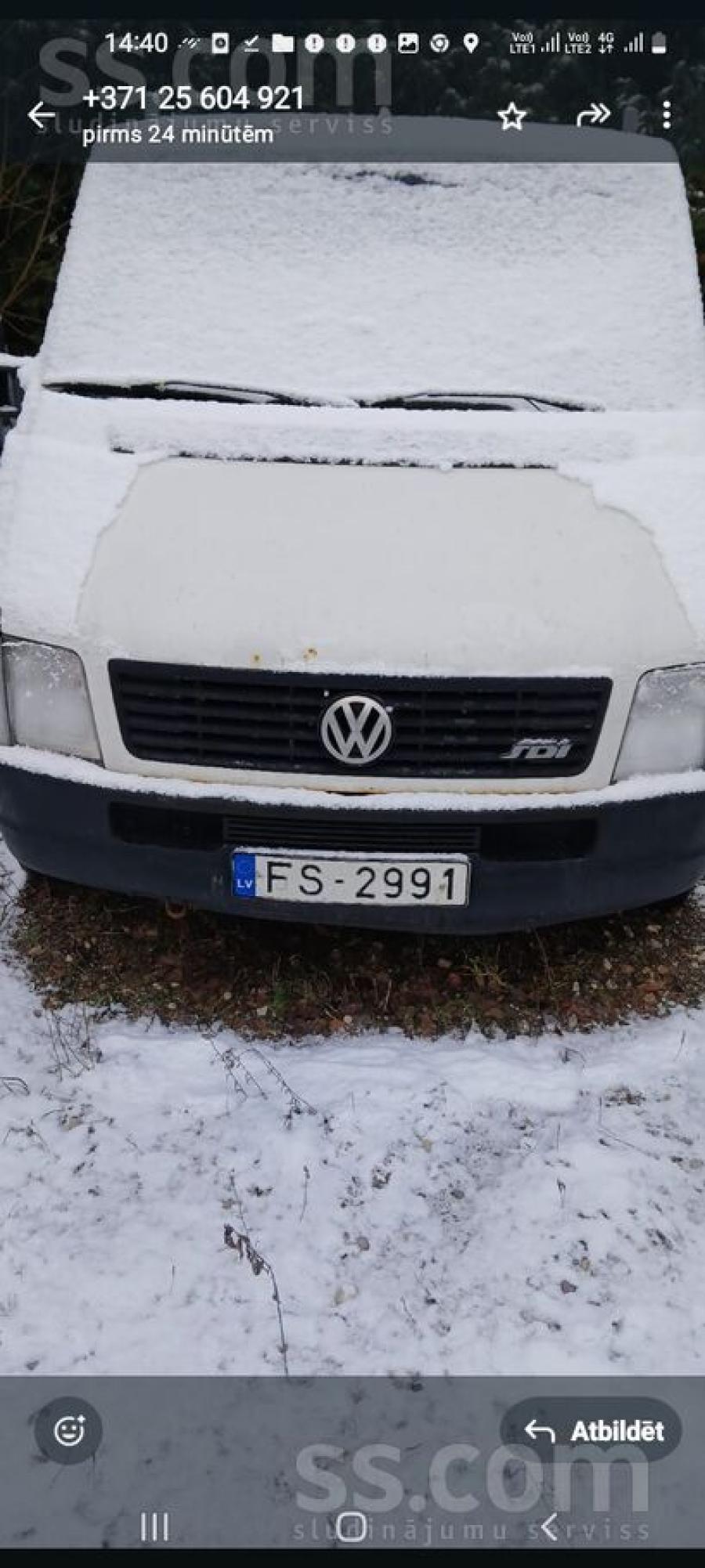 Balts Volkswagen LT 2001 Rīga, ar dzinēja tilpumu 2.50 L un nobraukumu 381 tūkst. km par 2000 €, foto 4 vietnē AUTOMOTO.COM.LV