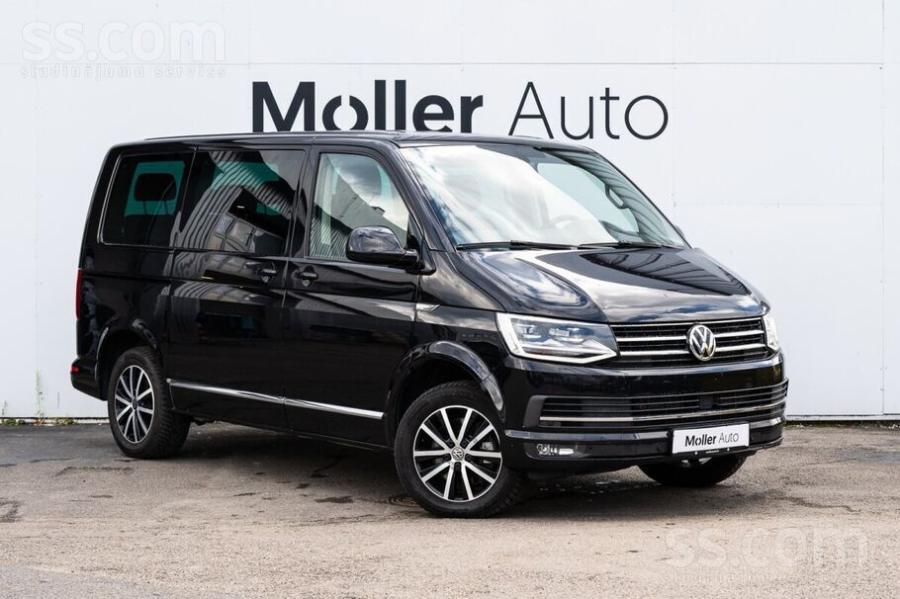 Black Volkswagen Multivan 2018 in Riga, with an engine capacity of 2.00 L and mileage of 212 thousand km for 27950 €, photo 3 on AUTOMOTO.COM.LV