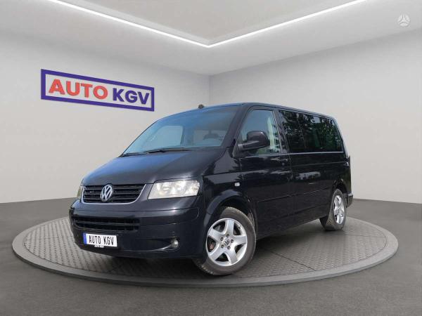 Black Volkswagen Multivan 2007 in Vilnius, with an engine capacity of 2.50 L and mileage of 553 thousand km for 7999 €, photo 1 on AUTOMOTO.COM.LV