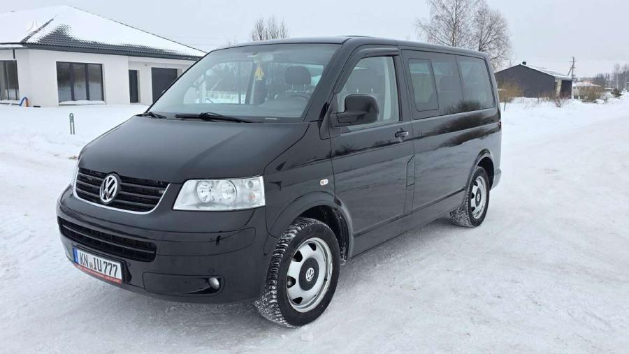 Black Volkswagen Multivan 2008 in Klaipeda, with an engine capacity of 2.50 L and mileage of 278 thousand km for 7690 €, photo 1 on AUTOMOTO.COM.LV
