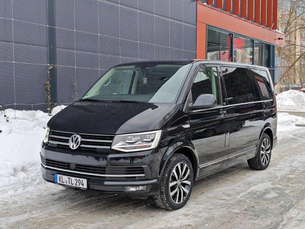 Black Volkswagen Multivan 2016 in Klaipeda, with an engine capacity of 2.00 L and mileage of 241 thousand km for 25999 €, photo 1 on AUTOMOTO.COM.LV