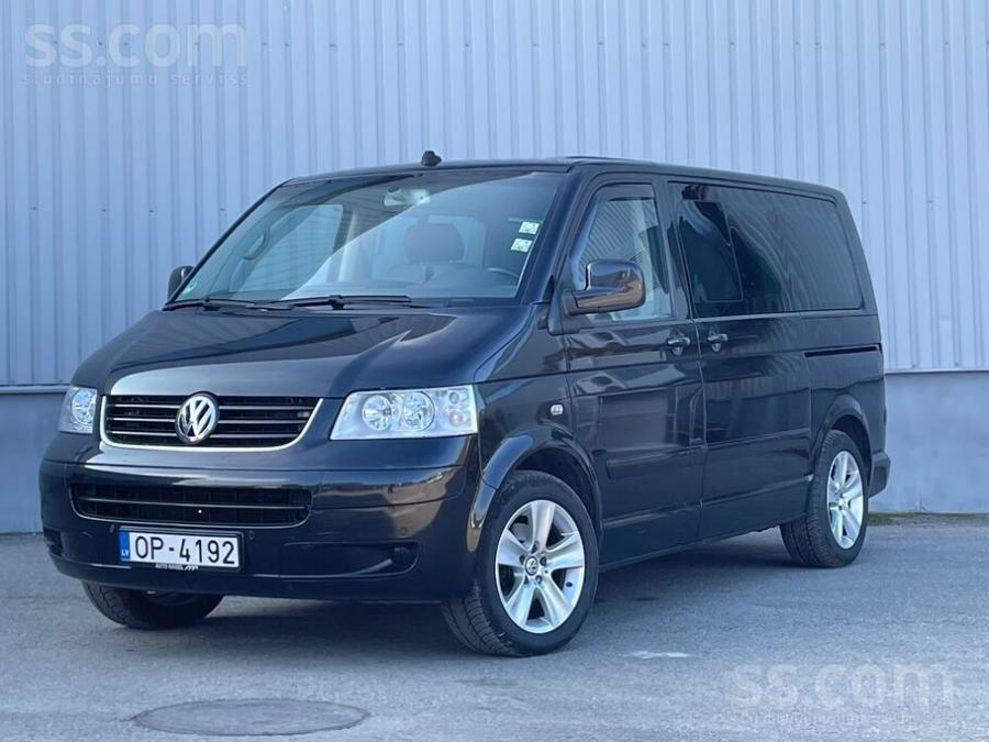Black Volkswagen Multivan 2005 in Tukums, with an engine capacity of 2.50 L and mileage of 0 thousand km for 8200 €, photo 3 on AUTOMOTO.COM.LV