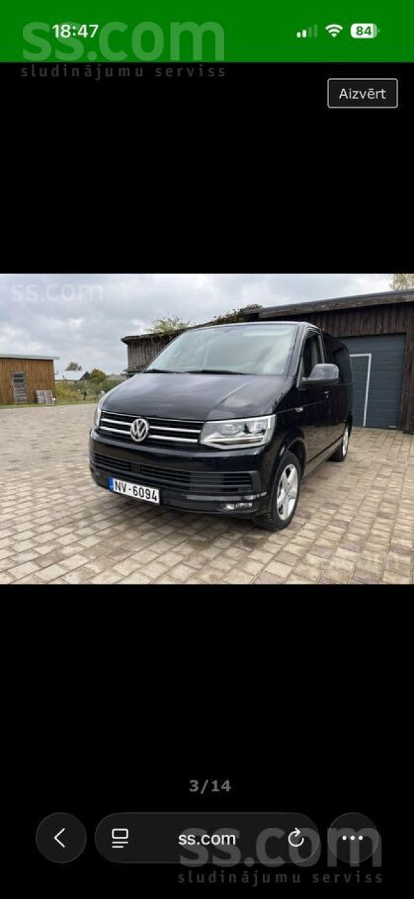Black Volkswagen Multivan 2015 in Dobele, with an engine capacity of 2.00 L and mileage of 330 thousand km for 19000 €, photo 1 on AUTOMOTO.COM.LV