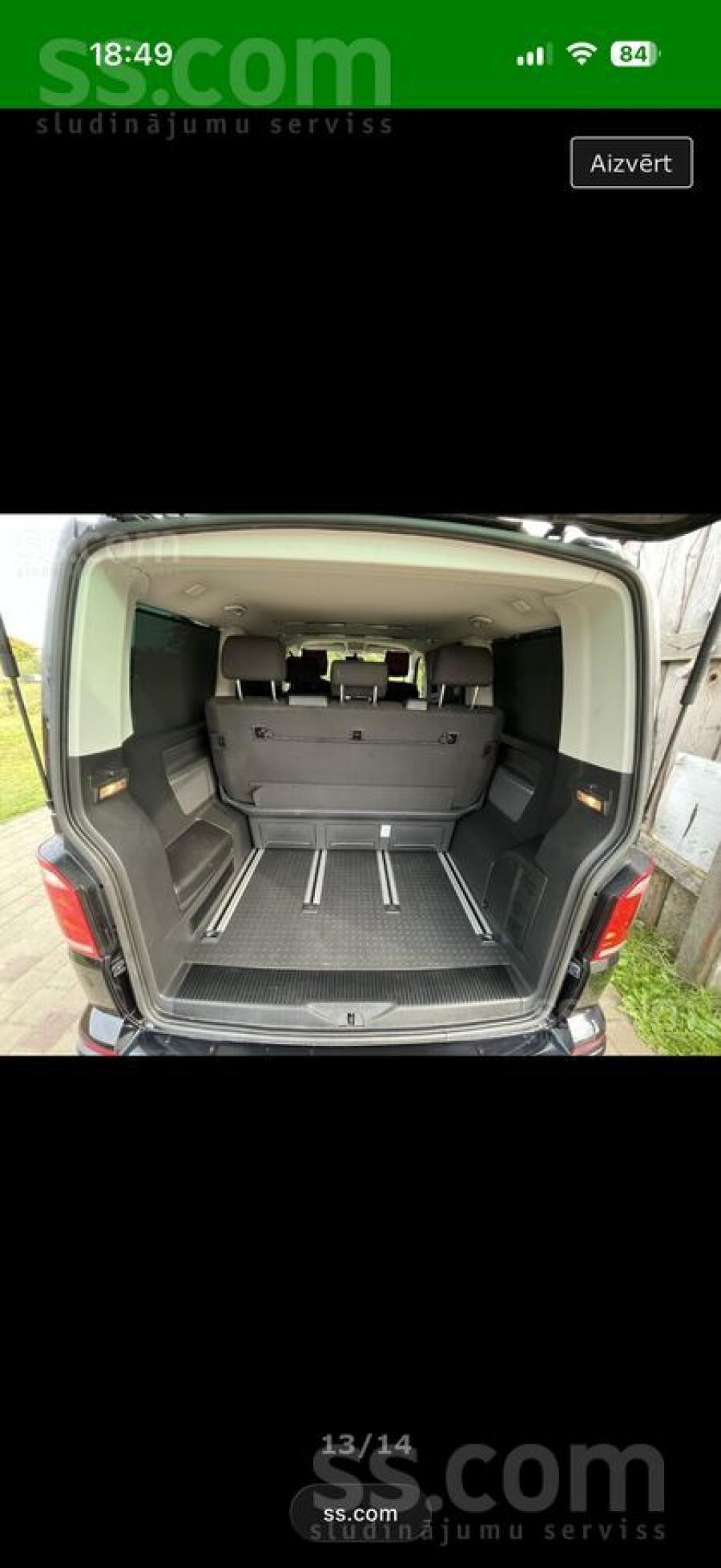 Black Volkswagen Multivan 2015 in Dobele, with an engine capacity of 2.00 L and mileage of 330 thousand km for 19000 €, photo 7 on AUTOMOTO.COM.LV