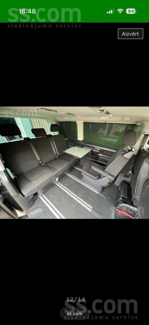 Black Volkswagen Multivan 2015 in Dobele, with an engine capacity of 2.00 L and mileage of 330 thousand km for 19000 €, photo 9 on AUTOMOTO.COM.LV