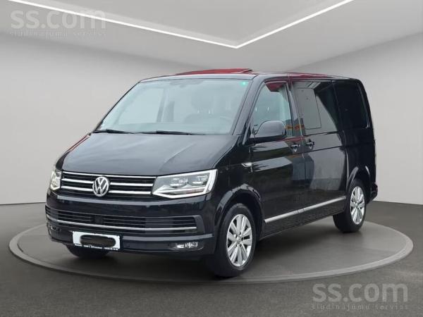 Black Volkswagen Multivan 2017 in Riga, with an engine capacity of 2.00 L and mileage of 269 thousand km for 22650 €, photo 1 on AUTOMOTO.COM.LV