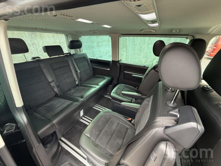Black Volkswagen Multivan 2020 in Riga, with an engine capacity of 2.00 L and mileage of 165 thousand km for 30990 €, photo 13 on AUTOMOTO.COM.LV