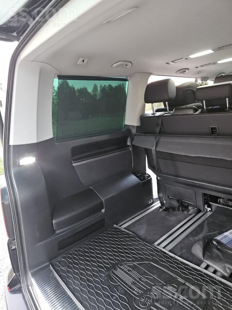 Black Volkswagen Multivan 2021 in Riga, with an engine capacity of 2.00 L and mileage of 124 thousand km for 47000 €, photo 6 on AUTOMOTO.COM.LV