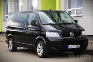Black Volkswagen Multivan 2007 in Riga, with an engine capacity of 2.50 L and mileage of 357 thousand km for 7495 €, photo 5 on AUTOMOTO.COM.LV