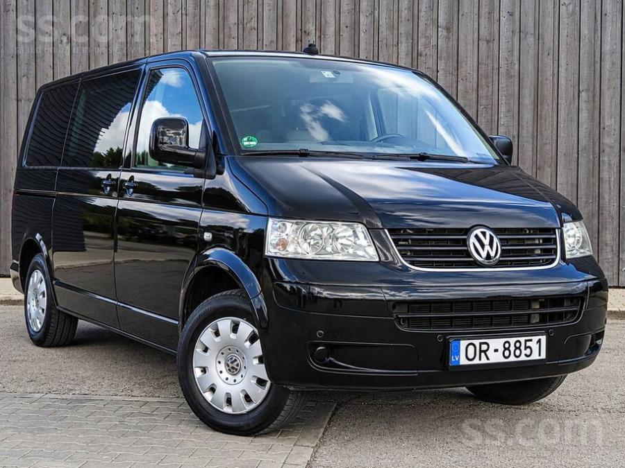 Black Volkswagen Multivan 2007 in Tukums, with an engine capacity of 1.90 L and mileage of 337 thousand km for 9990 €, photo 1 on AUTOMOTO.COM.LV