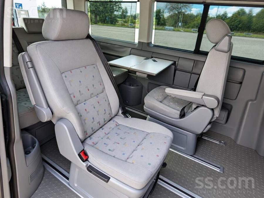 Black Volkswagen Multivan 2007 in Tukums, with an engine capacity of 1.90 L and mileage of 337 thousand km for 9990 €, photo 7 on AUTOMOTO.COM.LV