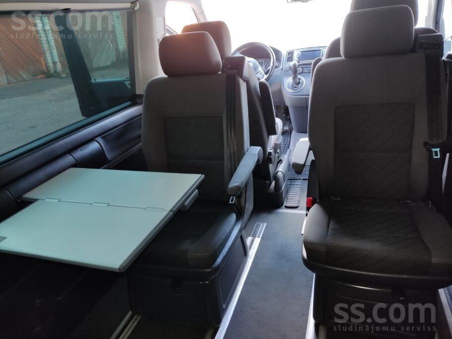 Black Volkswagen Multivan 2013 in Riga, with an engine capacity of 2.00 L and mileage of 280 thousand km for 17200 €, photo 6 on AUTOMOTO.COM.LV