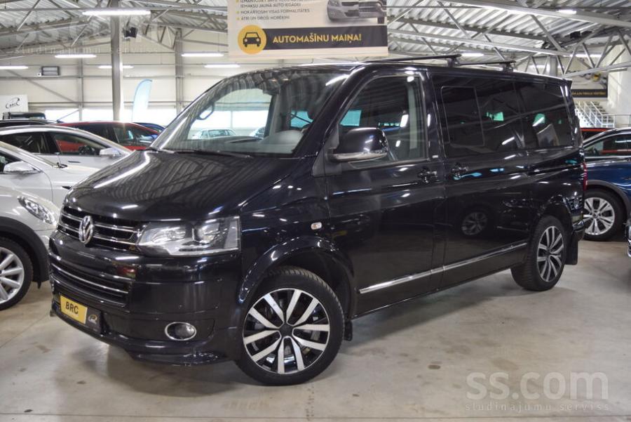 Black Volkswagen Multivan 2014 in Riga, with an engine capacity of 2.00 L and mileage of 260 thousand km for 15900 €, photo 1 on AUTOMOTO.COM.LV