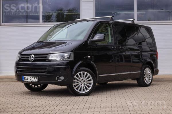 Black Volkswagen Multivan 2015 in Riga, with an engine capacity of 2.00 L and mileage of 0 thousand km for 17995 €, photo 1 on AUTOMOTO.COM.LV