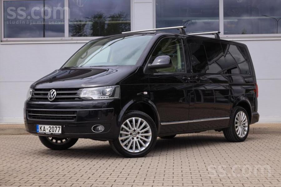 Black Volkswagen Multivan 2015 in Riga, with an engine capacity of 2.00 L and mileage of 0 thousand km for 17995 €, photo 1 on AUTOMOTO.COM.LV