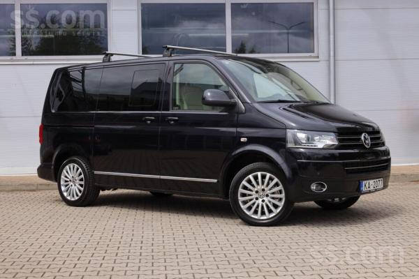 Black Volkswagen Multivan 2015 in Riga, with an engine capacity of 2.00 L and mileage of 0 thousand km for 17995 €, photo 4 on AUTOMOTO.COM.LV