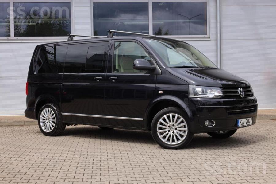 Black Volkswagen Multivan 2015 in Riga, with an engine capacity of 2.00 L and mileage of 0 thousand km for 17995 €, photo 5 on AUTOMOTO.COM.LV