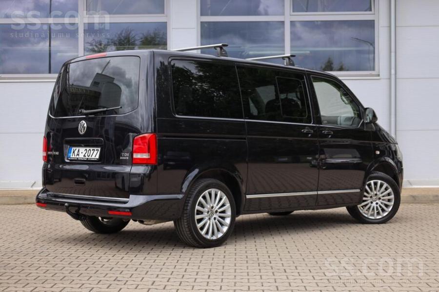 Black Volkswagen Multivan 2015 in Riga, with an engine capacity of 2.00 L and mileage of 0 thousand km for 17995 €, photo 9 on AUTOMOTO.COM.LV