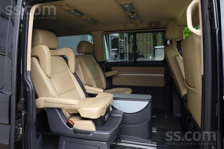 Black Volkswagen Multivan 2015 in Riga, with an engine capacity of 2.00 L and mileage of 0 thousand km for 17995 €, photo 19 on AUTOMOTO.COM.LV