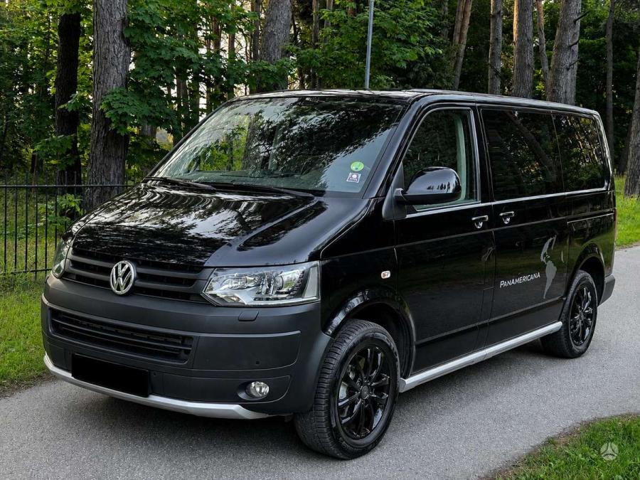 Black Volkswagen Multivan 2015 in Vilnius, with an engine capacity of 1.97 L and mileage of 307 thousand km for 17700 €, photo 1 on AUTOMOTO.COM.LV