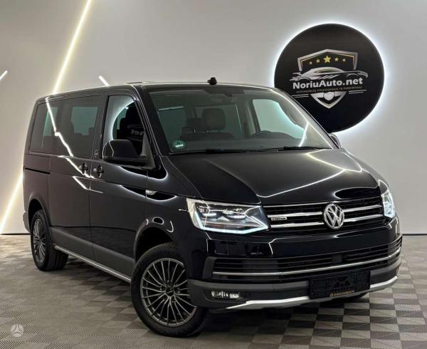 Black Volkswagen Multivan 2017 in Marijampole, with an engine capacity of 1.97 L and mileage of 201 thousand km for 26450 €, photo 1 on AUTOMOTO.COM.LV