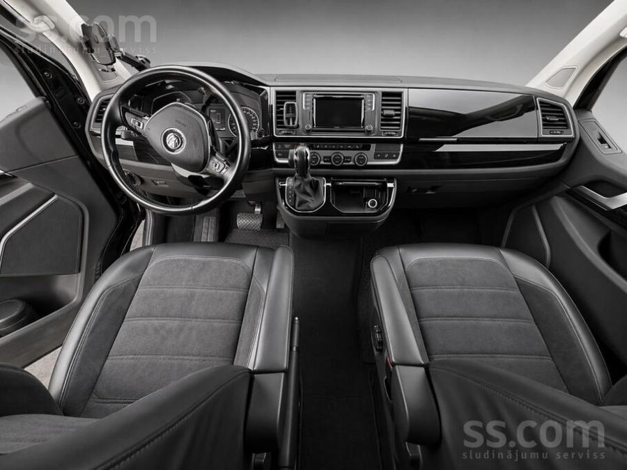 Black Volkswagen Multivan 2018 in Riga, with an engine capacity of 2.00 L and mileage of 235 thousand km for 26490 €, photo 10 on AUTOMOTO.COM.LV