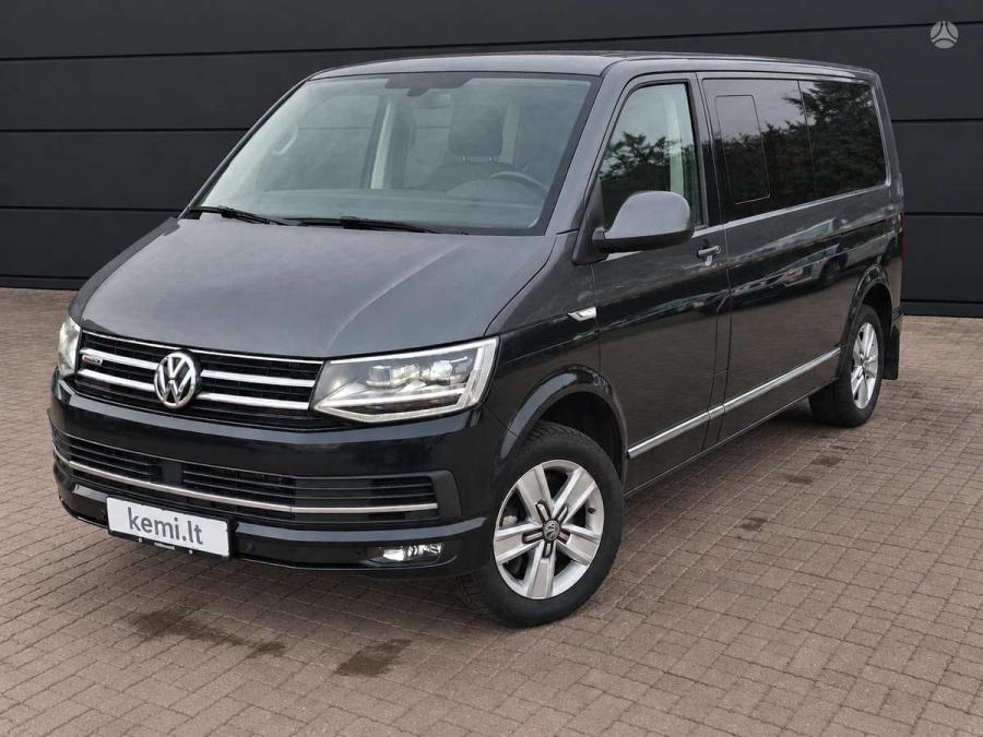 Melns Volkswagen Multivan 2018 Viļņa, ar dzinēja tilpumu 1.97 L un nobraukumu 123 tūkst. km par 32990 €, foto 1 vietnē AUTOMOTO.COM.LV