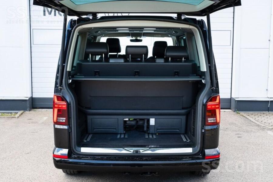 Black Volkswagen Multivan 2020 in Riga, with an engine capacity of 2.00 L and mileage of 175 thousand km for 28950 €, photo 20 on AUTOMOTO.COM.LV