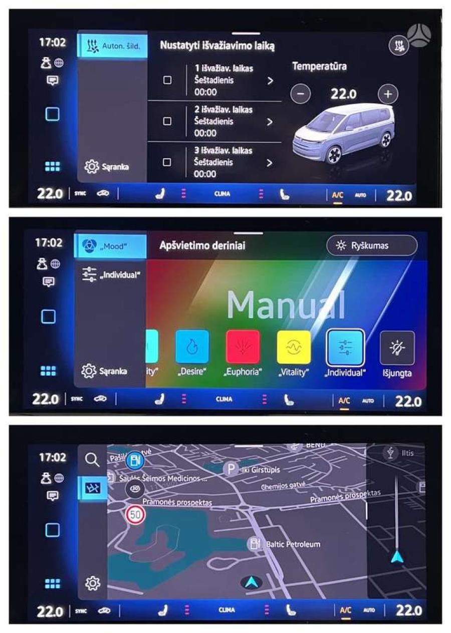 Melns Volkswagen Multivan 2024 Kauņa, ar dzinēja tilpumu 1.97 L un nobraukumu 18 tūkst. km par 55500 €, foto 13 vietnē AUTOMOTO.COM.LV