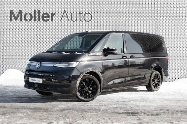 Black Volkswagen Multivan 2024 in Riga, with an engine capacity of 2.00 L and mileage of 19 thousand km for 59900 €, photo 1 on AUTOMOTO.COM.LV
