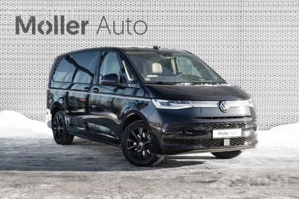 Black Volkswagen Multivan 2024 in Riga, with an engine capacity of 2.00 L and mileage of 19 thousand km for 59900 €, photo 2 on AUTOMOTO.COM.LV