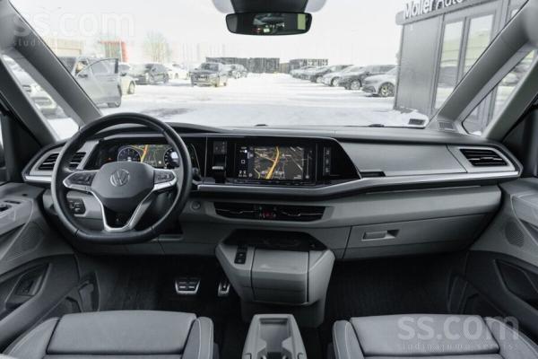 Black Volkswagen Multivan 2024 in Riga, with an engine capacity of 2.00 L and mileage of 19 thousand km for 59900 €, photo 7 on AUTOMOTO.COM.LV