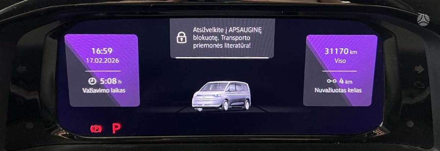 Синий Фольксваген Мультиван 2024 в Каунас, объемом двигателя 1.97 л и пробегом 31 тыс. км за 52500 €, фото 11 на AUTOMOTO.COM.LV