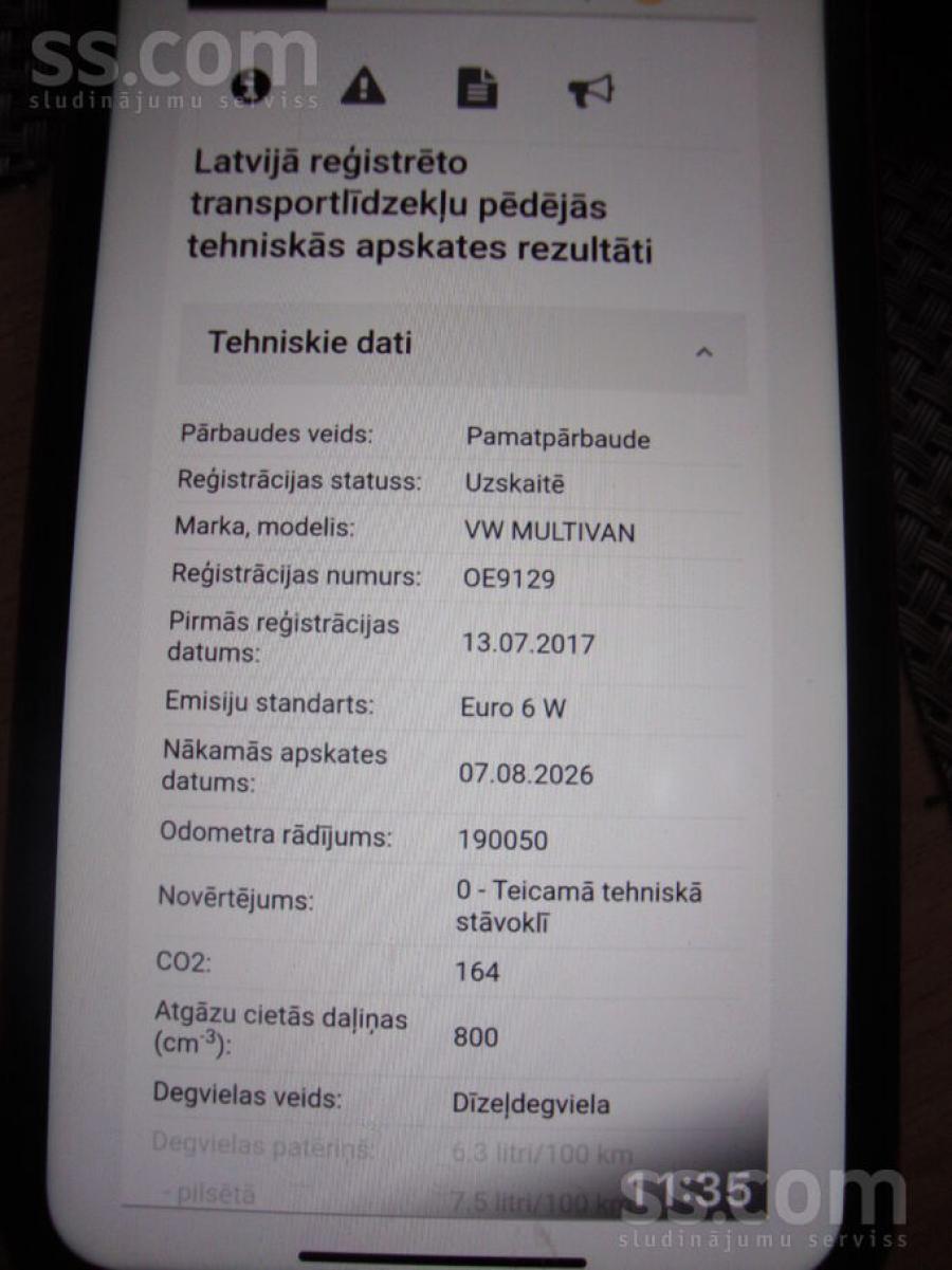 Zils Volkswagen Multivan 2017 Rīga, ar dzinēja tilpumu 2.00 L un nobraukumu 195 tūkst. km par 20900 €, foto 6 vietnē AUTOMOTO.COM.LV