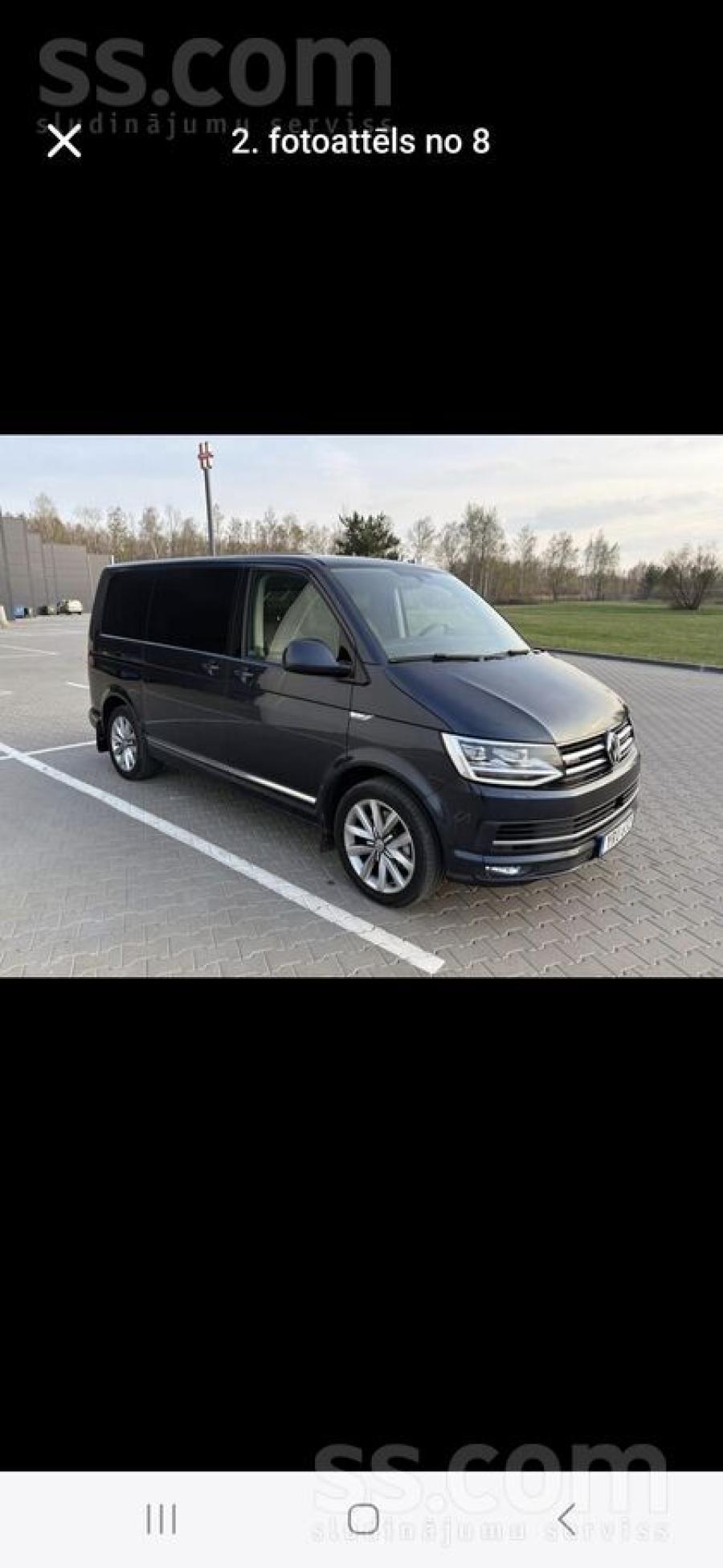 Blue Volkswagen Multivan 2019 in Riga, with an engine capacity of 2.00 L and mileage of 360 thousand km for 25000 €, photo 1 on AUTOMOTO.COM.LV