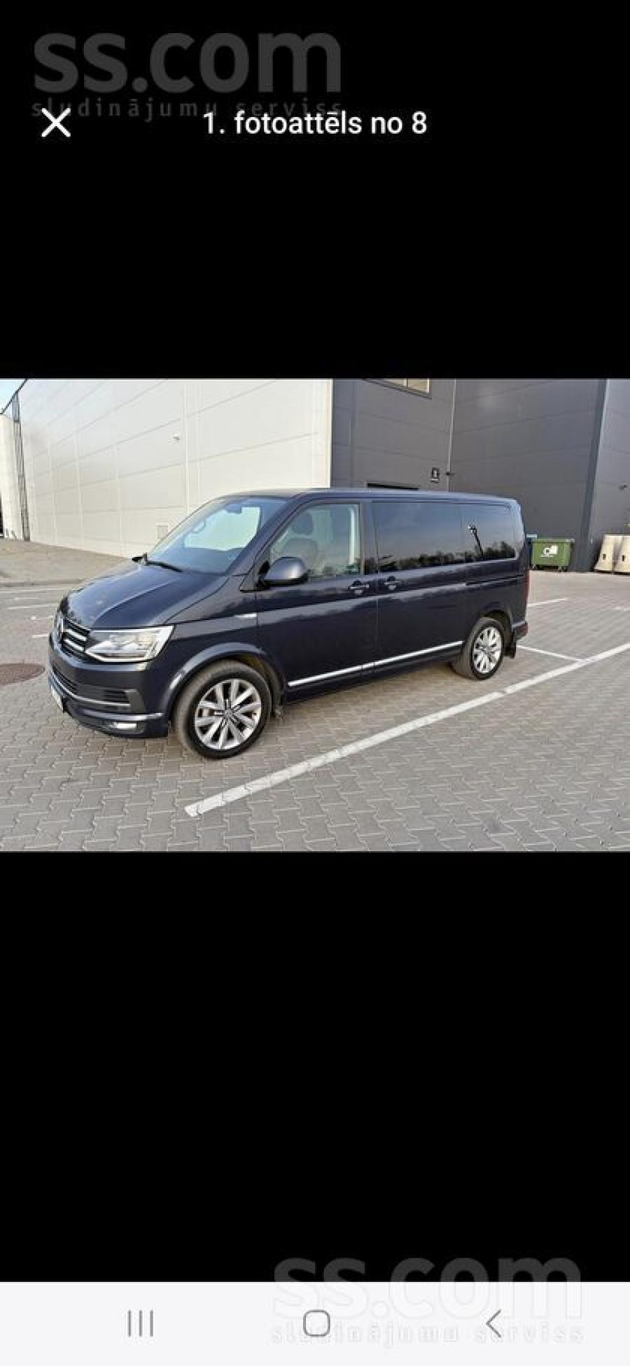 Blue Volkswagen Multivan 2019 in Riga, with an engine capacity of 2.00 L and mileage of 360 thousand km for 25000 €, photo 3 on AUTOMOTO.COM.LV