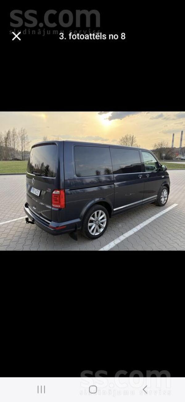 Blue Volkswagen Multivan 2019 in Riga, with an engine capacity of 2.00 L and mileage of 360 thousand km for 25000 €, photo 3 on AUTOMOTO.COM.LV