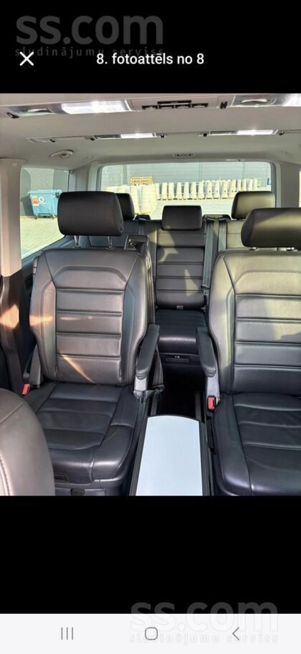 Blue Volkswagen Multivan 2019 in Riga, with an engine capacity of 2.00 L and mileage of 360 thousand km for 25000 €, photo 8 on AUTOMOTO.COM.LV