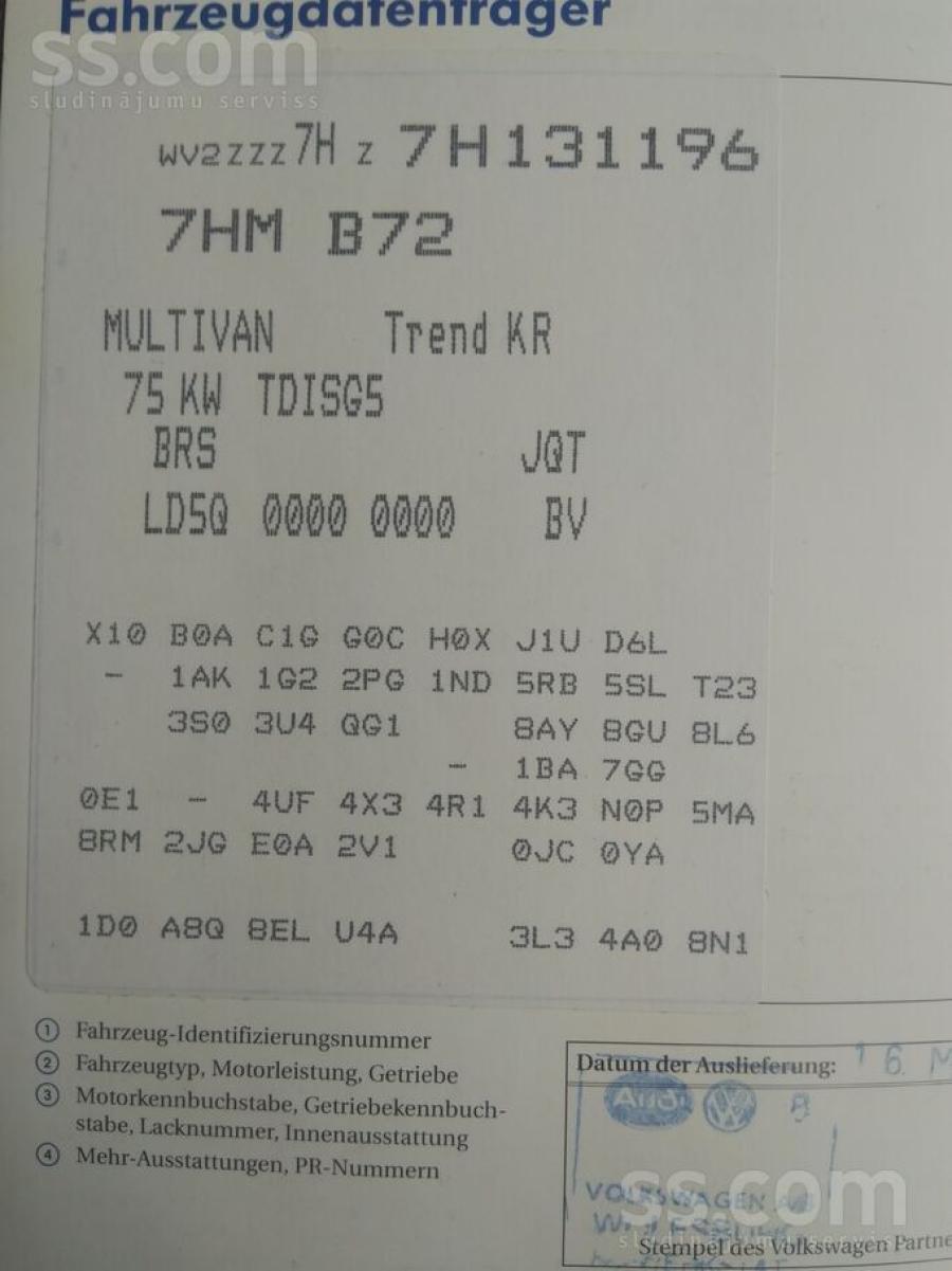 Zils Volkswagen Multivan 2007 Rīga, ar dzinēja tilpumu 1.90 L un nobraukumu 258 tūkst. km par 8298 €, foto 26 vietnē AUTOMOTO.COM.LV