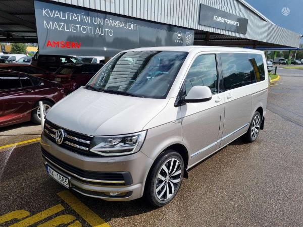 Brown Volkswagen Multivan 2019 in Riga, with an engine capacity of 1.97 L and mileage of 167 thousand km for 27900 €, photo 1 on AUTOMOTO.COM.LV