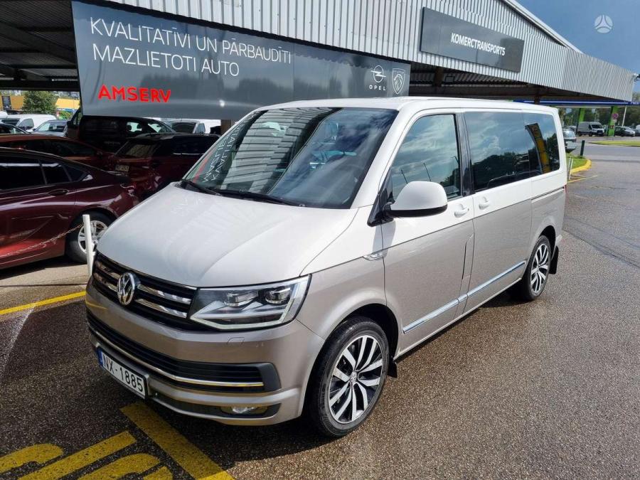 Brown Volkswagen Multivan 2019 in Riga, with an engine capacity of 1.97 L and mileage of 167 thousand km for 27900 €, photo 1 on AUTOMOTO.COM.LV