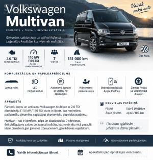 Brūns Volkswagen Multivan 2019 Rīga, ar dzinēja tilpumu 2.00 L un nobraukumu 131 tūkst. km par 26600 €, foto 18 vietnē AUTOMOTO.COM.LV