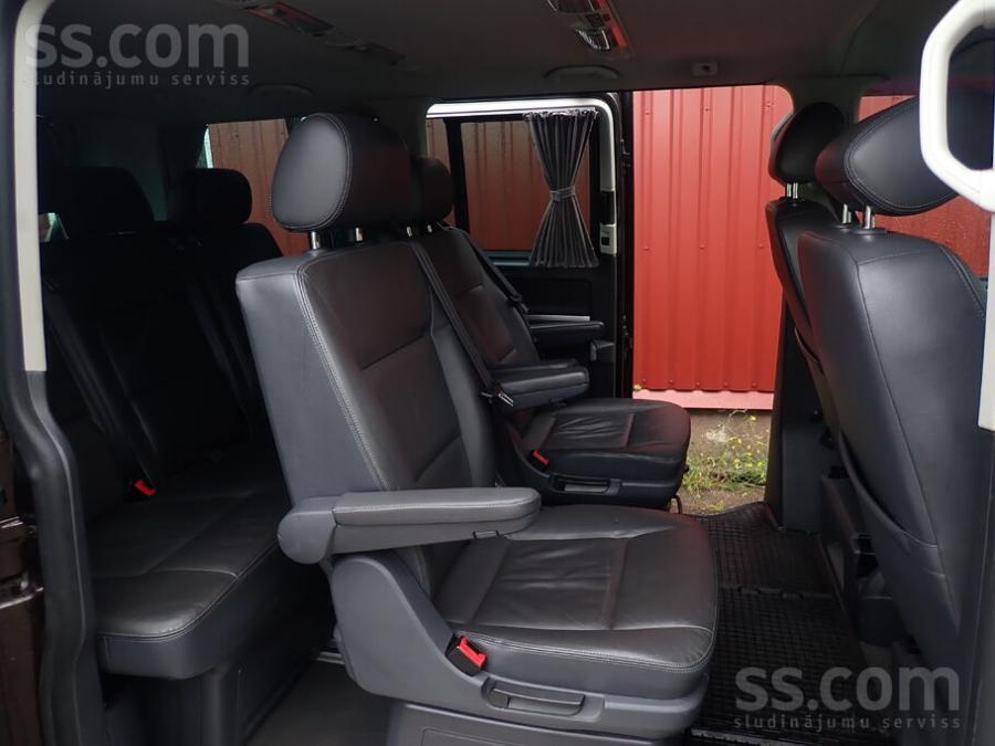 Brown Volkswagen Multivan 2010 in Liepaja, with an engine capacity of 2.00 L and mileage of 221 thousand km for 14550 €, photo 8 on AUTOMOTO.COM.LV