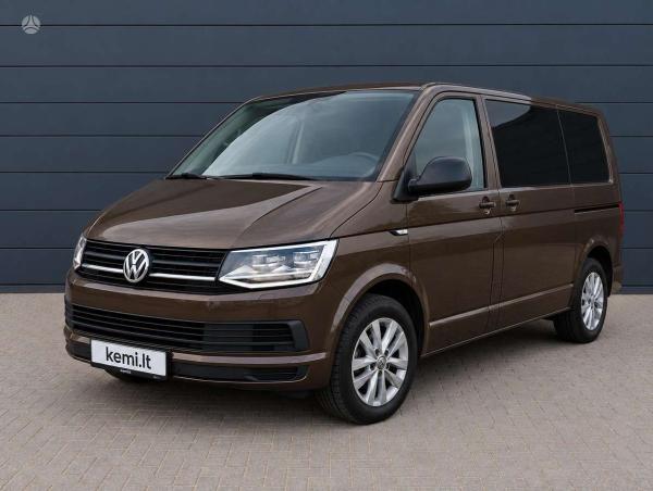 Brown Volkswagen Multivan 2018 in Vilnius, with an engine capacity of 1.97 L and mileage of 191 thousand km for 23990 €, photo 1 on AUTOMOTO.COM.LV