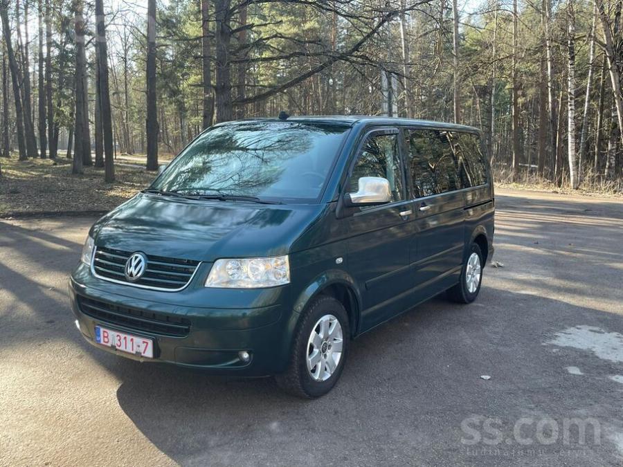 Green Volkswagen Multivan 2005 in Riga, with an engine capacity of 2.50 L and mileage of 0 thousand km for 7199 €, photo 1 on AUTOMOTO.COM.LV