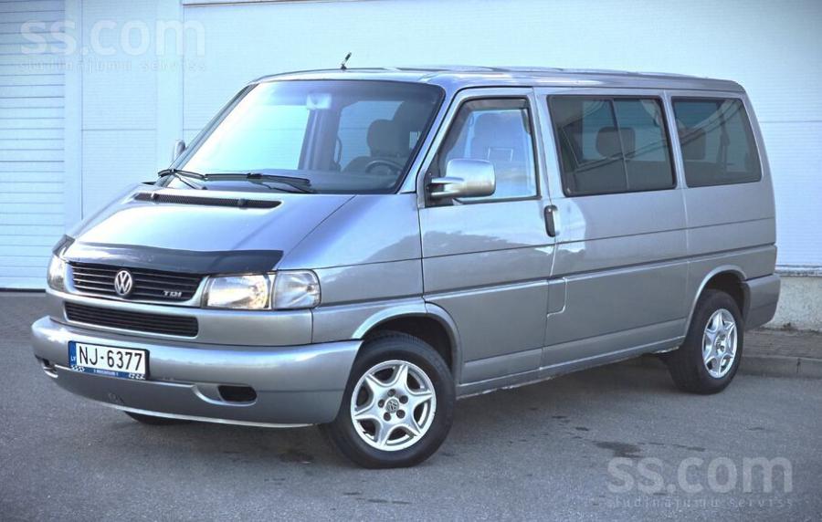 Grey Volkswagen Multivan 2000 in Tukums, with an engine capacity of 2.50 L and mileage of 376 thousand km for 3350 €, photo 1 on AUTOMOTO.COM.LV